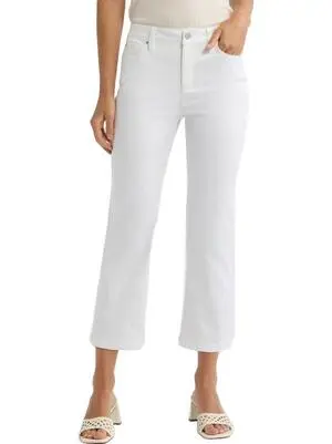 Jones New York Lexington Crop Straight Leg Pants - Soft White