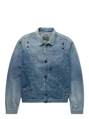 Kapital Thunderbird Panelled Denim Blouson Jacket - Blue