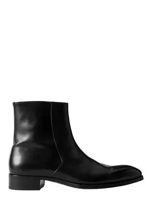 TOM FORD Elkan Burnished-leather Chelsea Boots - Black