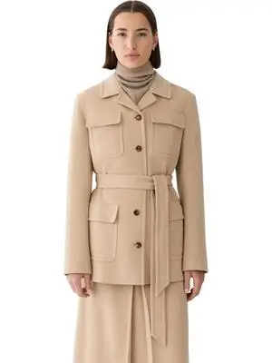 LAFAYETTE 148 NEW YORK Lafayette 148 New York Camel Hair Belted Jacket