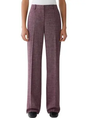 LAFAYETTE 148 NEW YORK Lafayette 148 New York Wool High Rise Straight Leg Tailored Trousers