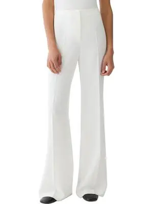 Lafayette 148 New York Lafayette 148 New York Crepe High Rise Flared Pants Cloud