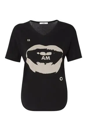 Fendi Ti Amo Print Jersey T-shirt - Black