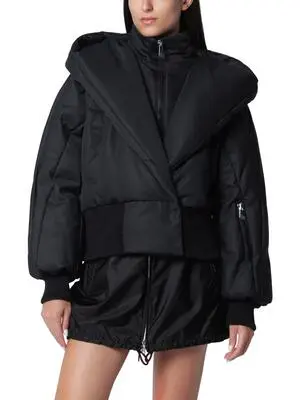Attico Quilted Cotton-blend Puffer Jacket - Black