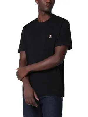 PARAJUMPERS Cotton T-shirt With Logo Patch - Black