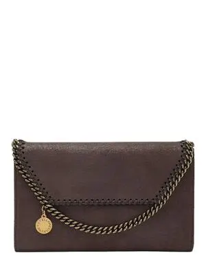 Stella McCartney Mahogany Falabella Chain Wallet Brown