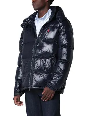 Polo Ralph Lauren Glossy Finish Nylon Down Jacket - Blue