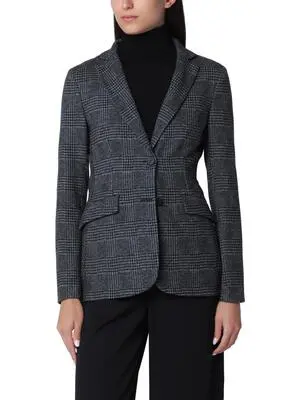 Harris Wharf London Single-breasted Prince Of Wales Check Jacket - Grey