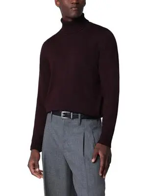 DRUMOHR Navy Wool Turtleneck Sweater - Black