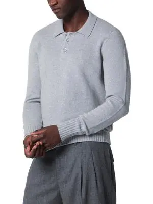 DRUMOHR Light Wool Polo Shirt - Grey