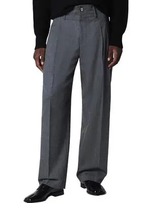 AMI Paris Tailored Wool Trousers - Grey