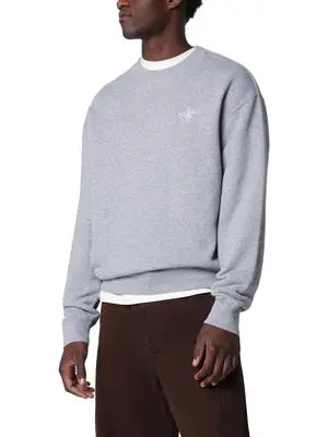 JW Anderson Cotton Sweatshirt With Embroidered Logo - Grey