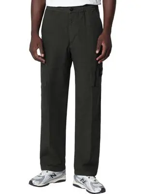 Stone Island Loose Fit Cotton Ripstop Cargo Trousers - Grey