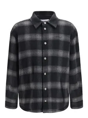Off-White Padded Flannel Jacket - Black