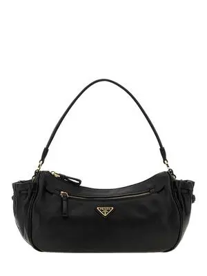Prada Leather Shoulder Bag - Black