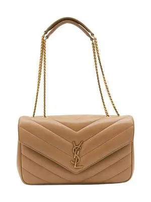 Saint Laurent Quilted Shoulder Bag - Cream