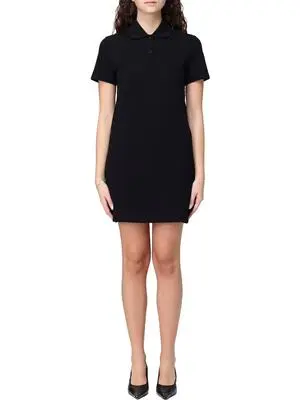 Saint Laurent Short Sleeve Polo Dress - Black