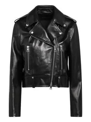 Balenciaga Leather Biker Jacket - Black