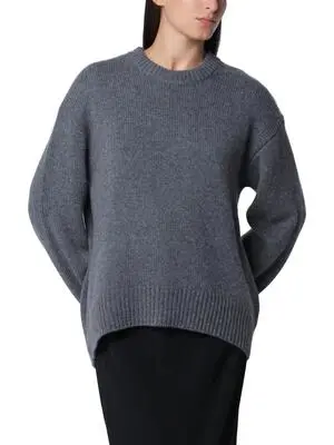 LISA YANG Cashmere Crewneck Sweater - Gray