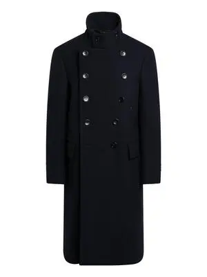 TOM FORD Midnight Wool Double-breasted Coat - Blue