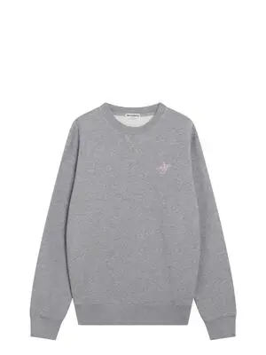 JW Anderson Grey Cotton Sweatshirt With Embroidered Logo - Gray