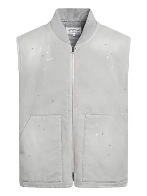 MAISON MARGIELA MAISON MARGIELA Cotton Canvas Vest With Paint Effect Gray