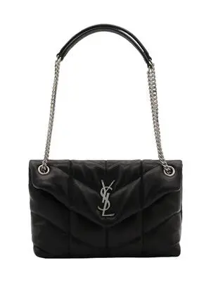 Saint Laurent Quilted Leather Shoulder Bag - Black