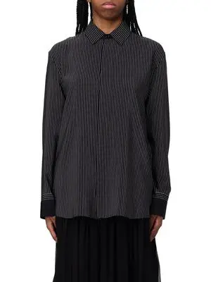 Saint Laurent Striped Silk Shirt - Black