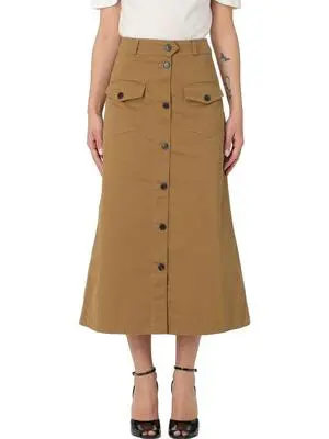 Saint Laurent Midi Skirt - Cream