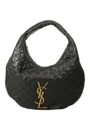 Saint Laurent Quilted Lambskin Shoulder Bag - Brown