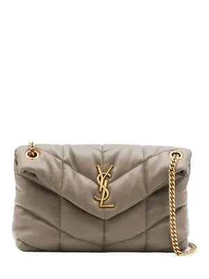 Saint Laurent Quilted Leather Shoulder Bag - Cream