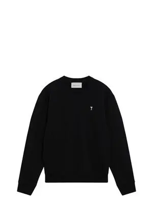 AMI Paris De Coeur Crewneck Sweatshirt - Black
