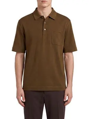 Zegna Zegna Polo Shirt Men Grass Green Multicolor