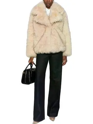 Maje Oversized Shawl Collar Jacket - Neutrals