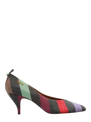 Versace Tina Striped Pumps - Black
