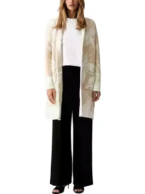 Joseph Ribkoff Floral Print Long Cardigan - Neutrals