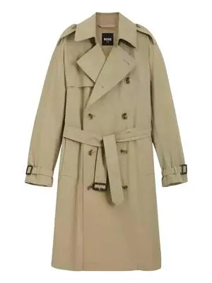 BOSS Double-breasted Trench Coat - Neutrals