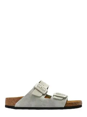 BIRKENSTOCK Arizona Buckle Suede Sandals Neutrals