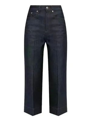 A.p.c. Thelma Cropped Wide-leg Jeans - Blue