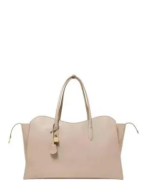 Stella McCartney Padlock-detail Curved-edge Tote Bag - Neutrals