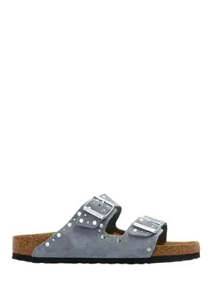 BIRKENSTOCK Arizona Embellished Calf Suede Sandals - Blue
