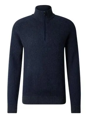 Bogner Dwayne Virgin Wool And Cashmere Turtleneck Sweater - Navy