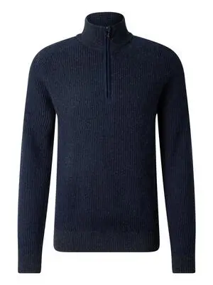 Bogner Dwayne Virgin Wool And Cashmere Turtleneck Sweater - Navy