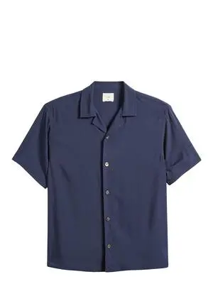 CHE Valbonne Boxy Fit Solid Camp Shirt - Navy- 12