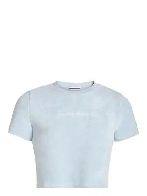 BRIDEMERCH BRADEMERCH Terry "Marriage Material" Baby Tee Blue