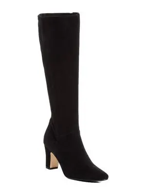 Manolo Blahnik Pitana Knee-high Suede Boots - Black