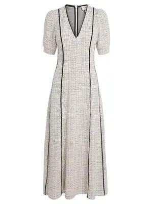 ME+EM Tweed Fit-and-flare Maxi Dress - Ivory