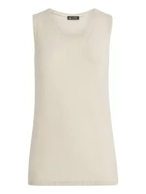 Colombo Cashmere Tank Top - White