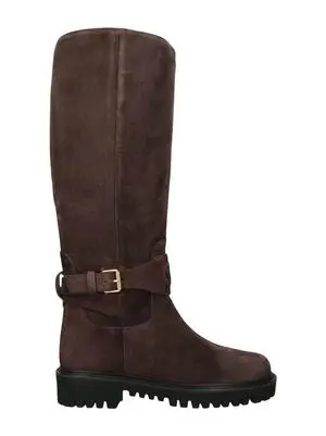 Valentino Garavani Suede Vlogo Knee-high Boots - Brown