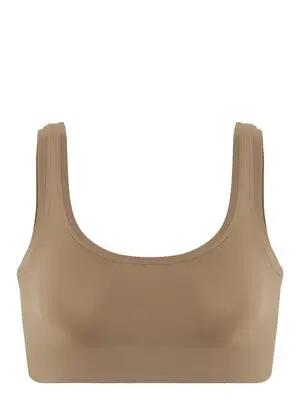 Hanro Touch Feeling Seamless Crop Top - Brown
